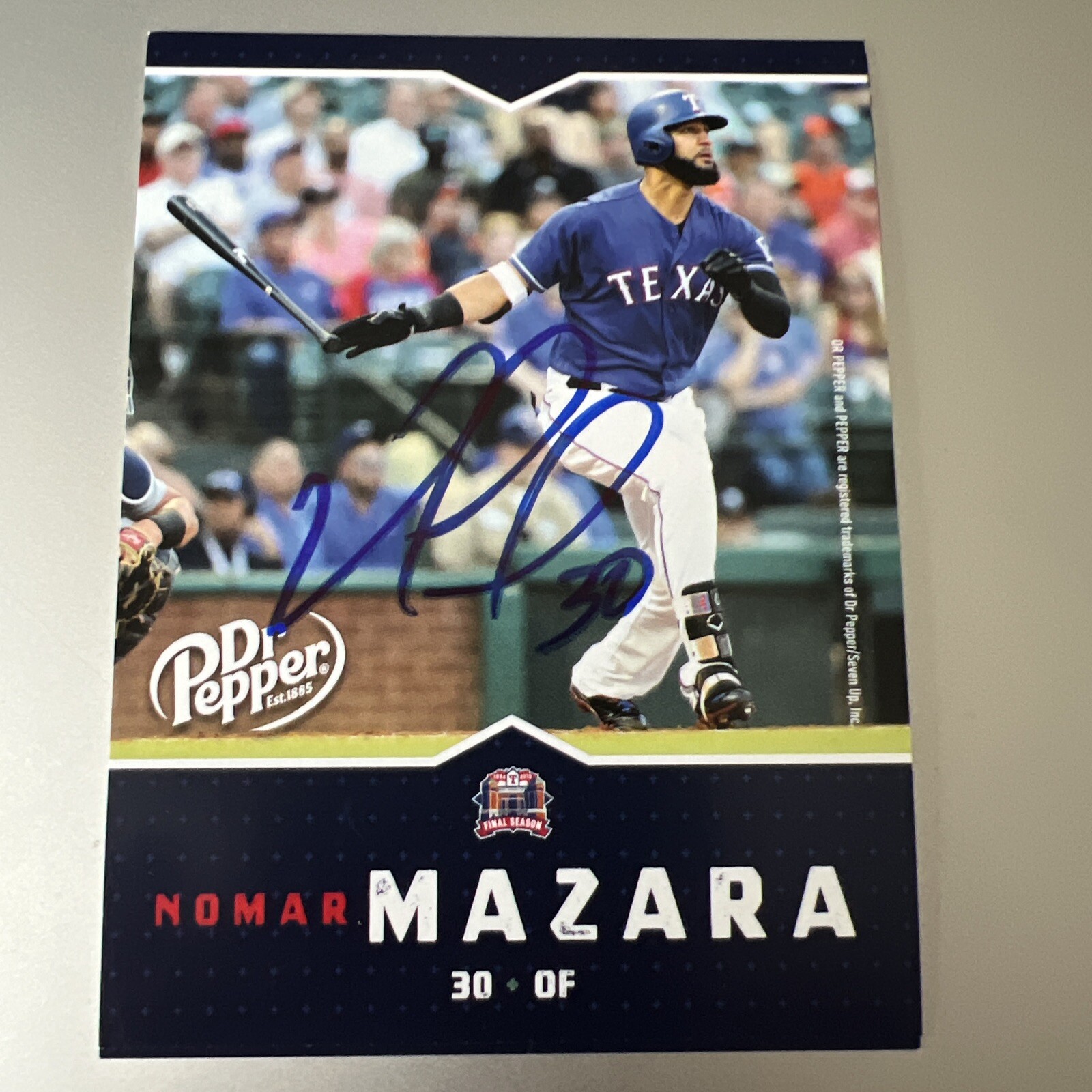 NOMAR MAZARA 2018 SIGNATURE SERIES AUTOGRAPH TEXAS RANGERS | eBay