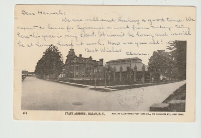 POSTCARD STATE ARMORY OLEAN NEW YORK - 1904 | eBay