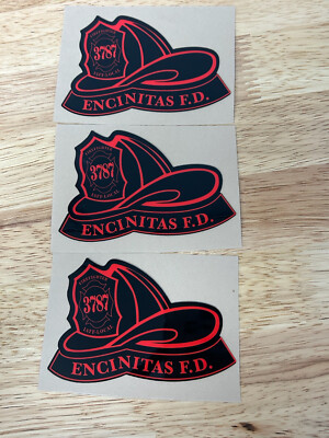 ENCINITAS FIRE DEPARTMENT DECALS STICKERS 3 HIGH QUALITY GLOSS UV USA ...