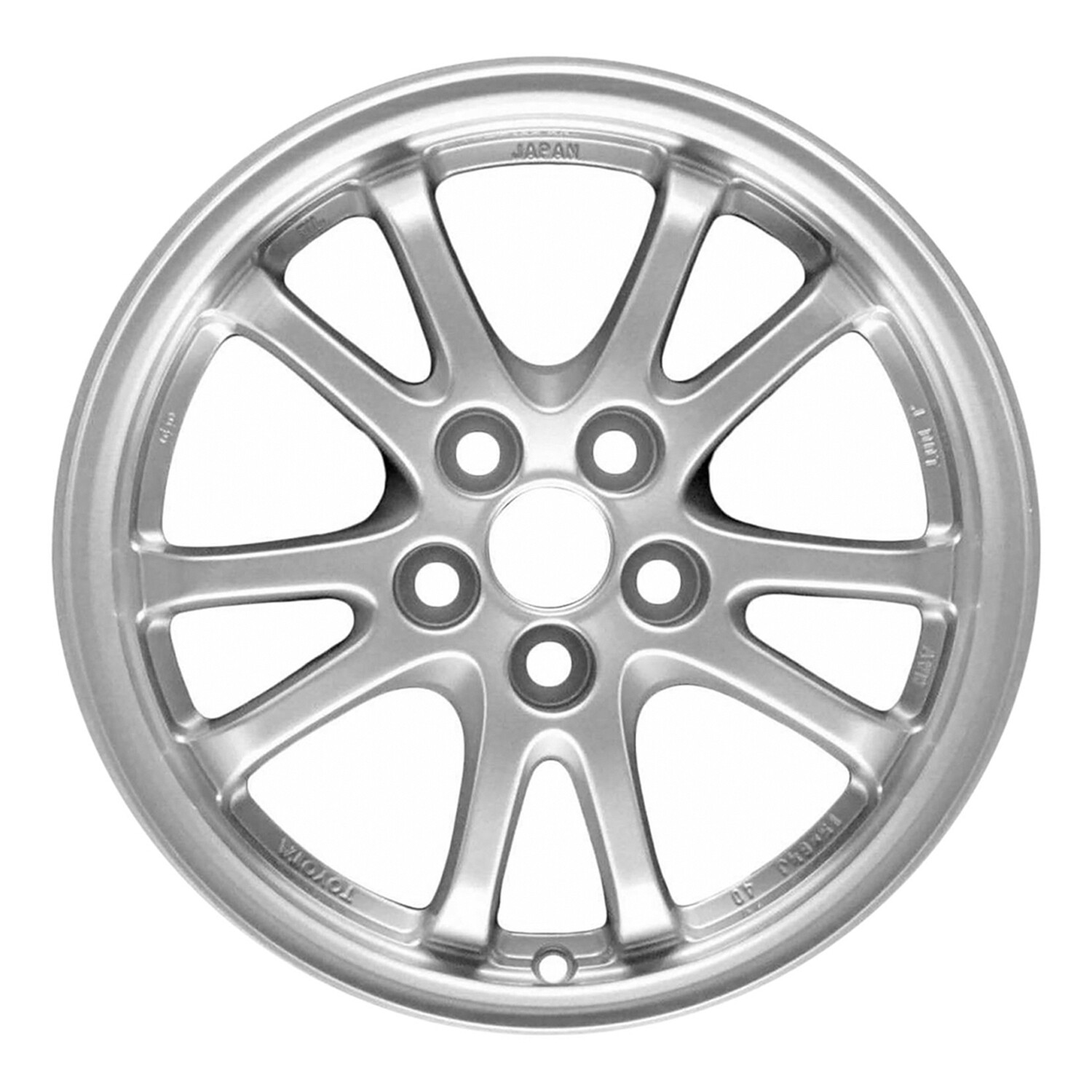 15x6.5 5 Double Spoke Refurbished Aluminum Wheel Painted Bright Silver ...