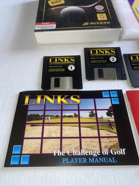 LINKS Vintage 1991 PC Computer Golf Game MS-DOS 3.5 Floppy Access IBM ...