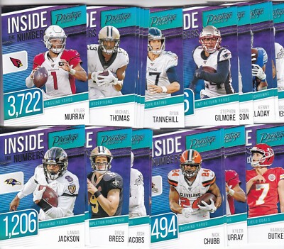 2020 PRESTIGE FOOTBALL INSIDE THE NUMBERS INSERTS 1-20 PICK YOUR PLAYER ...