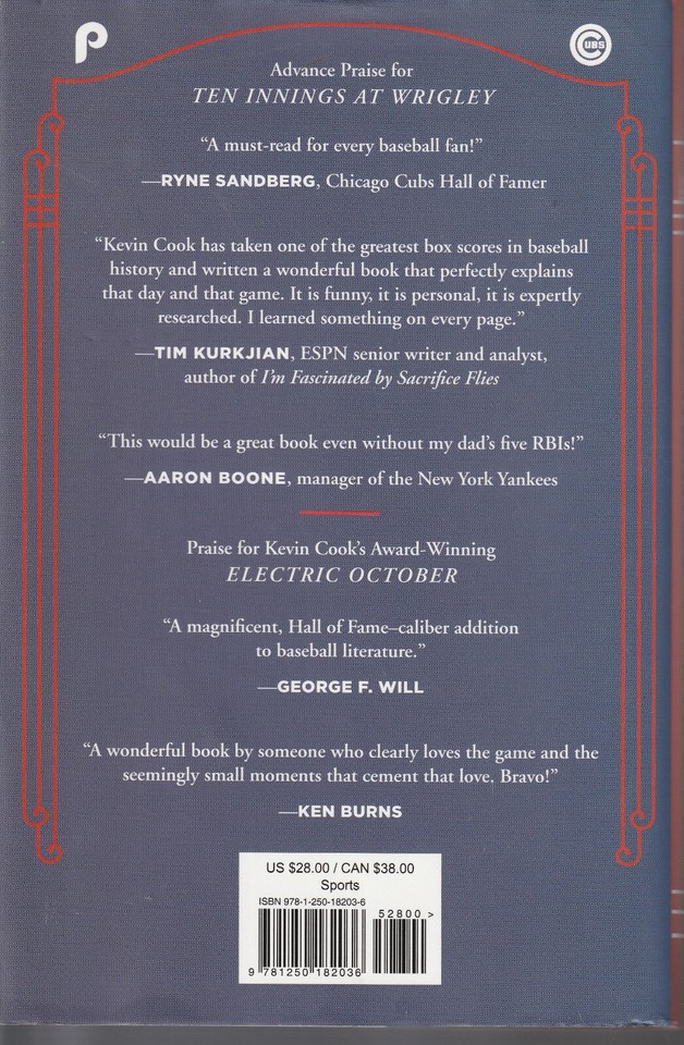 Ten Innings at Wrigley Baseball History Cubs Phillies 1979 Wild ...