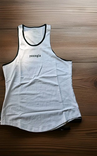 YoungLa White Tank Tank Nwt Men's SZ Sm Muscle Gym Logo Soft Nwt Black ...