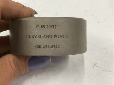 CLEVELAND PUNCH C-89. 29/32” Die For Ironworker | eBay