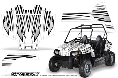 Polaris RZR 170 Youth UTV Graphics Kit CreatorX Decals SpeedX BW | eBay