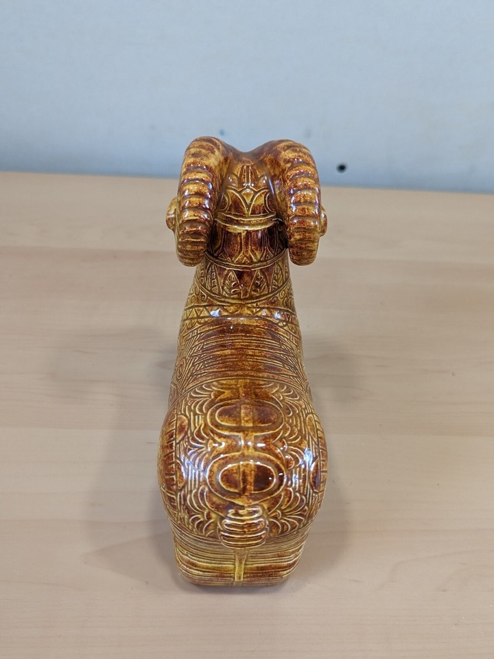 Mid Century Modern Glazed Ceramic RAM figurine Italian/ Danish? Bitossi ...