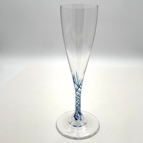 Alex Kalish Handblown Signed Art Glass Champagne Glass | eBay