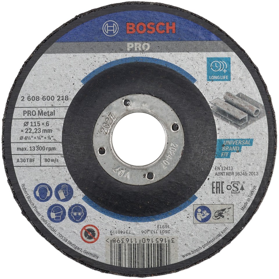 Bosch Metal Grinding Disc 115 x 22.2 x 6mm | eBay UK