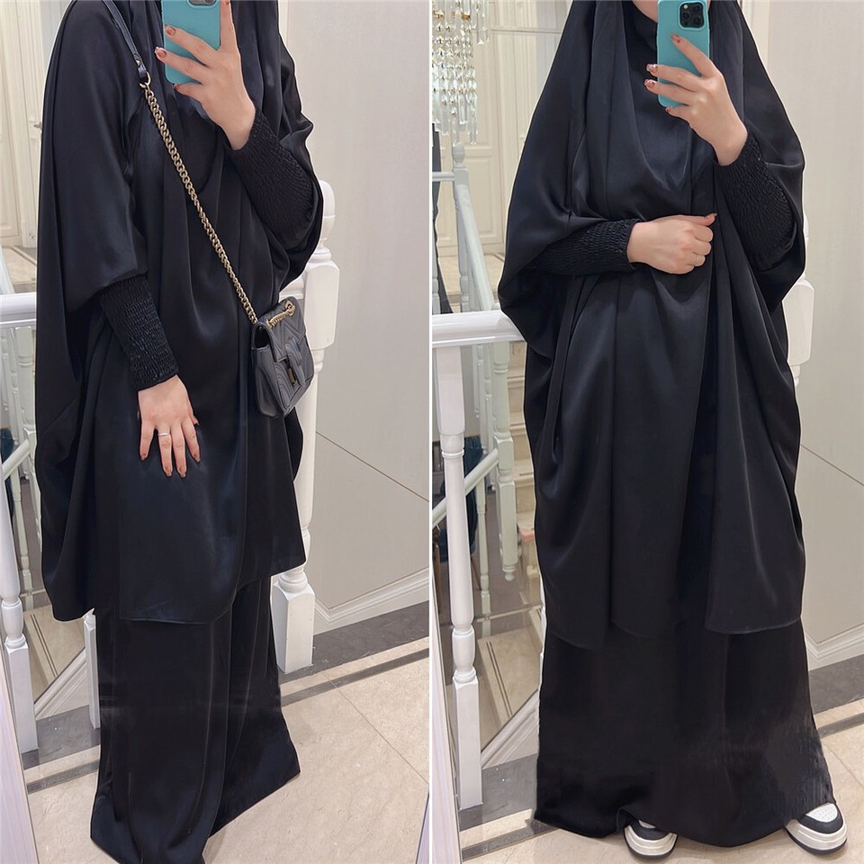 Khimar Hijab Overhead Burqa Caftan Abaya Muslim Women Prayer Set ...
