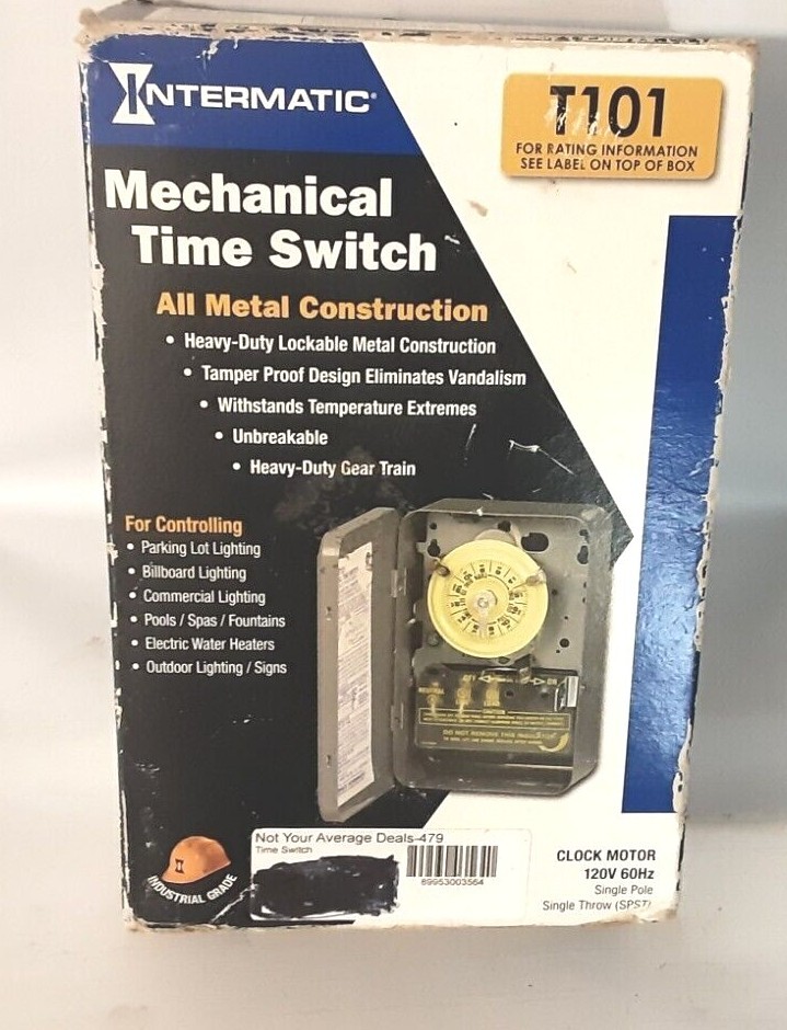 Intermatic T101 40Amp 24 Hour Dial 120VAC Time Switch NOS 1/2, 3/4 ...