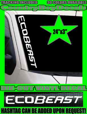 EcoBeast 24" Vertical Windshield VINYL DECAL Sticker Eco Truck Car ...