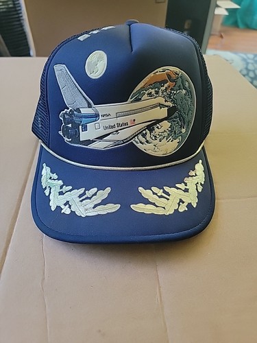 Vintage NASA STS Space Shuttle Trucker Hat Cap Mesh Snapback USA ...