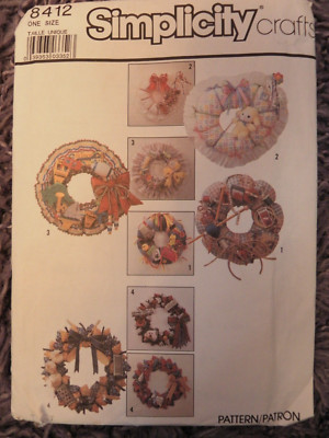 (1987) Simplicity 8412 Sewing pattern Crafts Easter Christmas Door ...