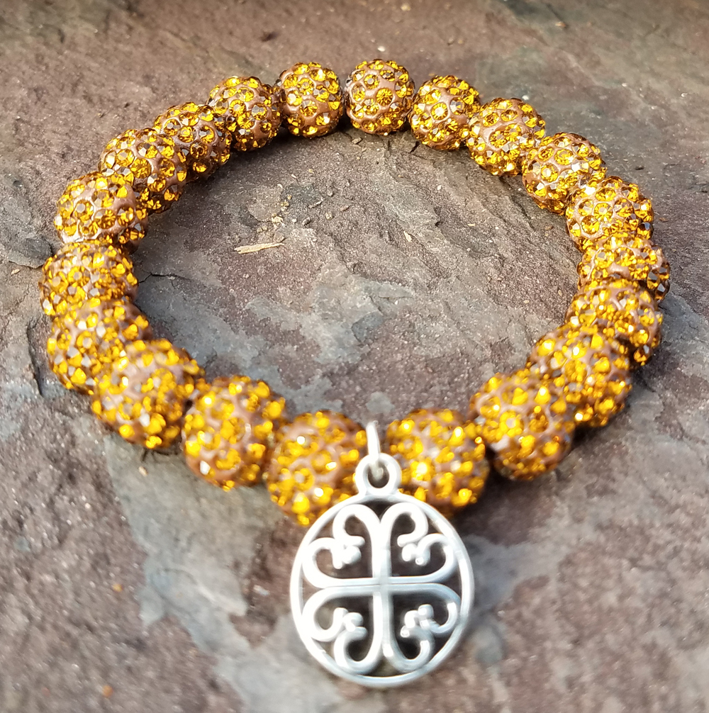 Rustic Charm bella cuff toffee Shamballa Bracelet | eBay