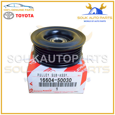 16604-50030 GENUINE TOYOTA DRIVE BELT TENSIONER IDLER PULLEY 1660450030 ...