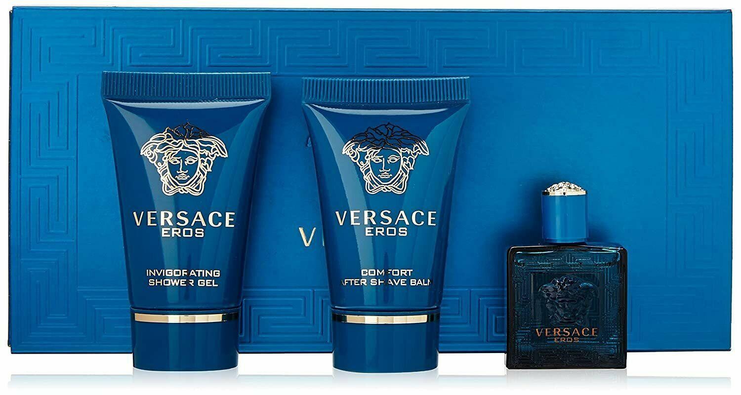 VERSACE EROS 5 ml EDT Mens Splash mini Cologne + 25 ml after shave ...