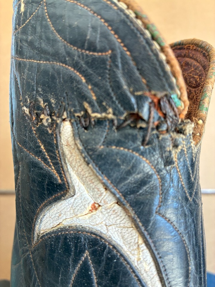 Tony Lama Vintage Black Cowboy Boots Men’s Western Leather 10 Inch | eBay