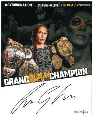 Cris Cyborg Signed Autographed 8 x 10 Photo Bellator MMA UFC B | eBay