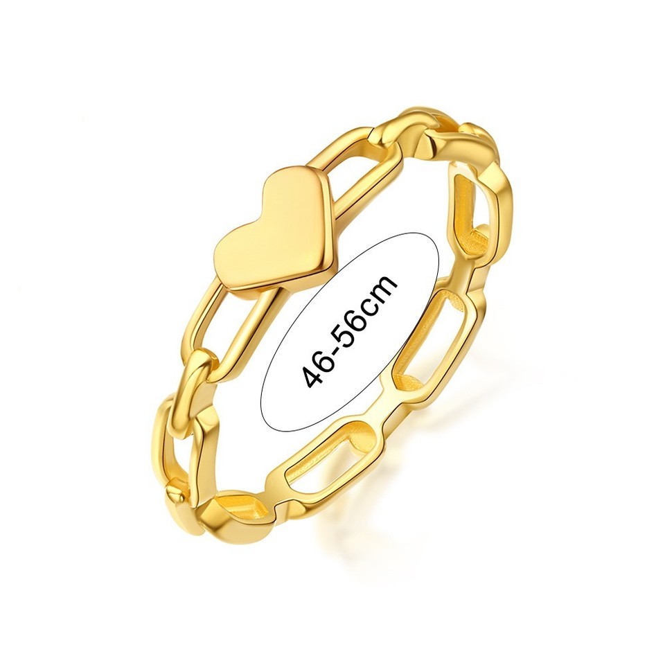 Unique Hollowed Titanium Steel Ring with Interlinked Chains for Casual ...