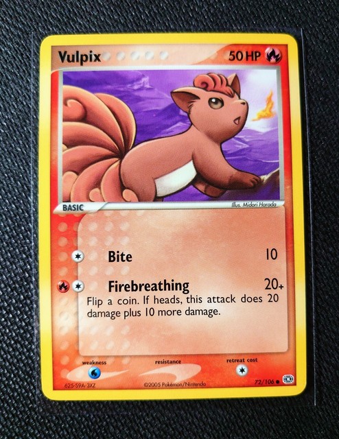 Pokémon TCG Vulpix EX Emerald 72/106 Regular Common for sale online | eBay