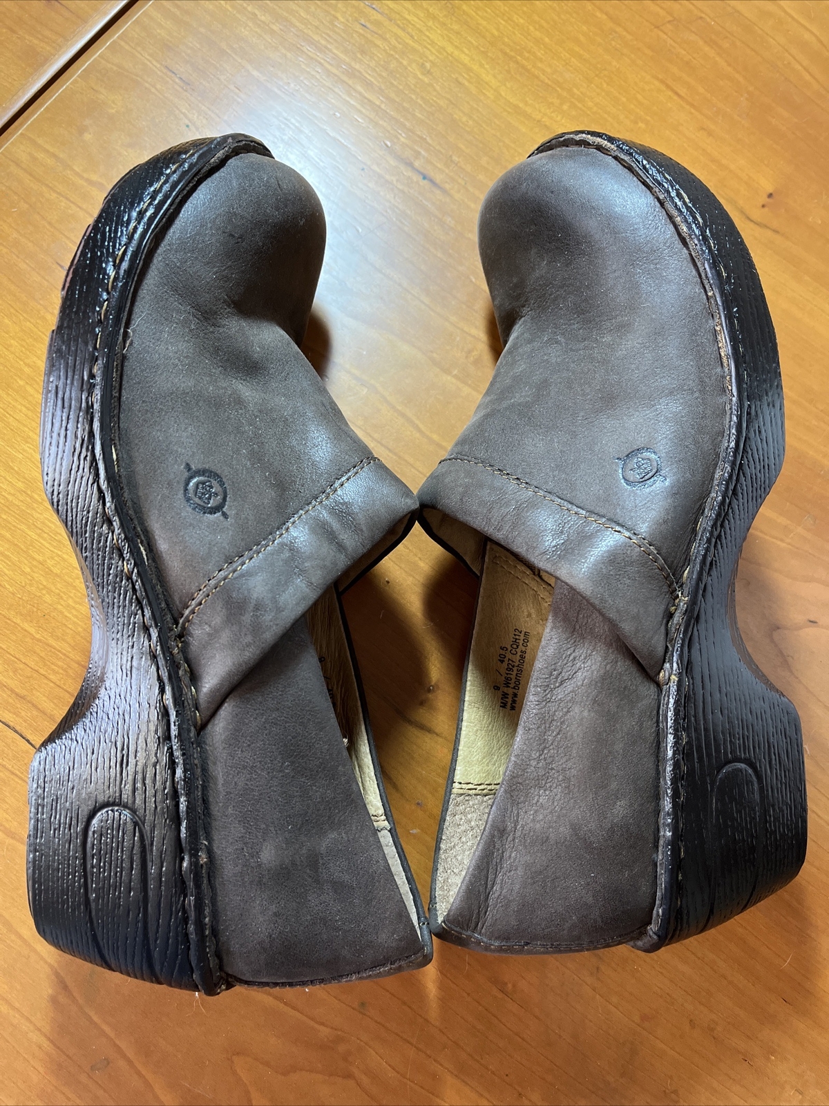 BOC+Born+Peggy+Leather+Clog+Slip+on+Dark+Brown+Comfort+Shoe+Size+6 for ...