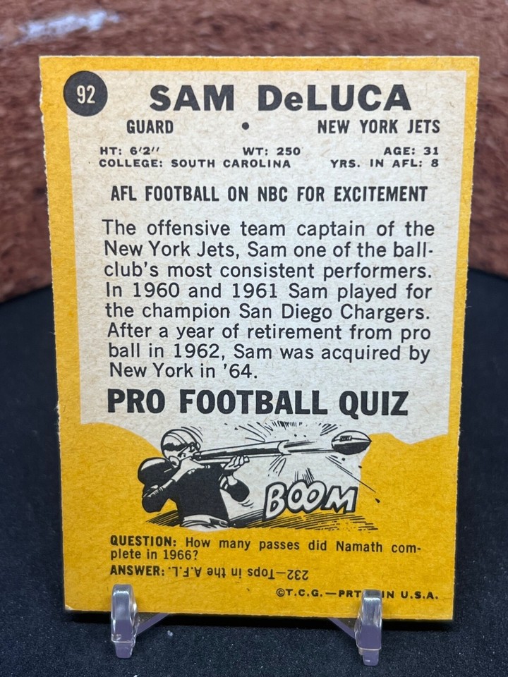 1967 Topps - Sam DeLuca #92 | eBay
