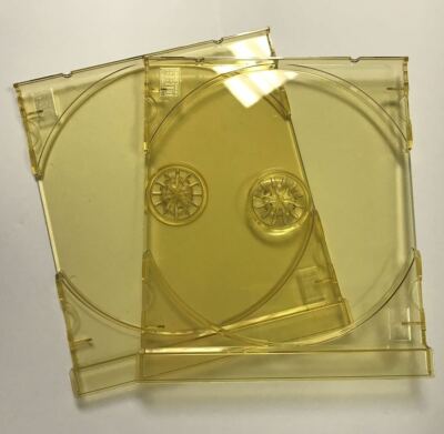 10 PCS NEW TOP QUALITY CD TRAYS GOLDEN Yellow, Compact Disc Audio Logo ...