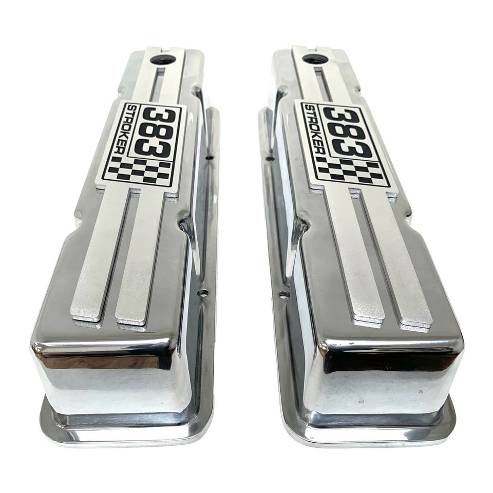 383 Stroker Small Block Chevy Tall Valve Covers - Raised Billet Top ...