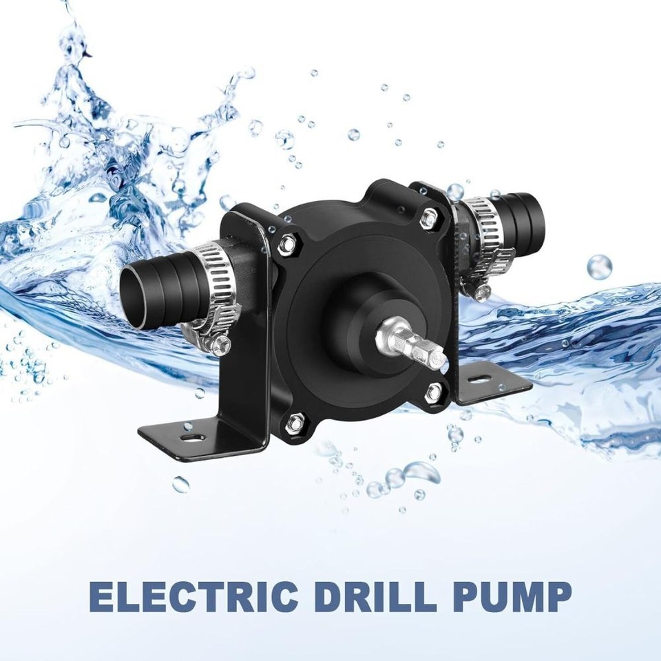 Electric Hand Drill Drive Self Priming Water Pump Oil Fluid Transfer ...