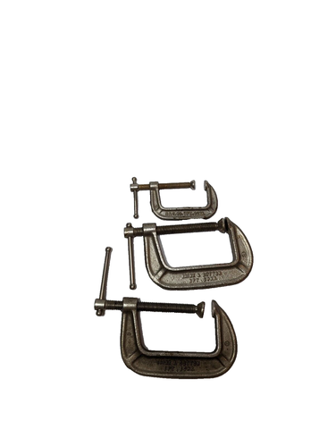 Vintage Brink & Cotton 3 C Clamps USA Made 2 No. 143 3 inch and 1 No ...