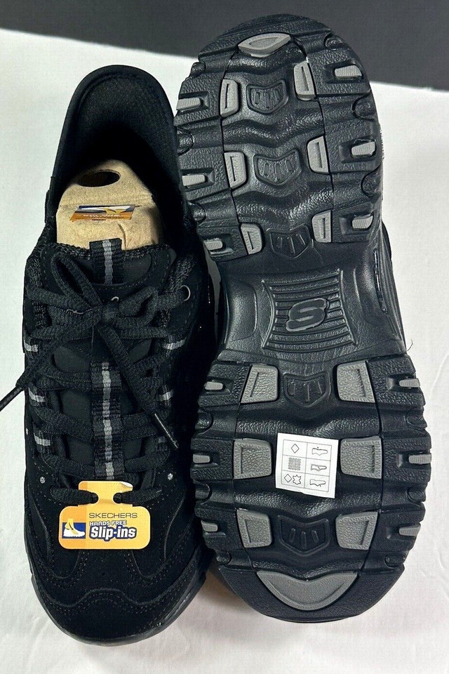 Skechers / D'Lites Slip Ins / STEP IN / BLACK / Air Cooled Memory Foam ...