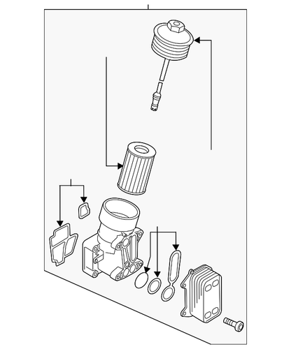 Genuine 2012-2014 Volkswagen Passat - Oil Filter Housing 03L-115-389-H ...