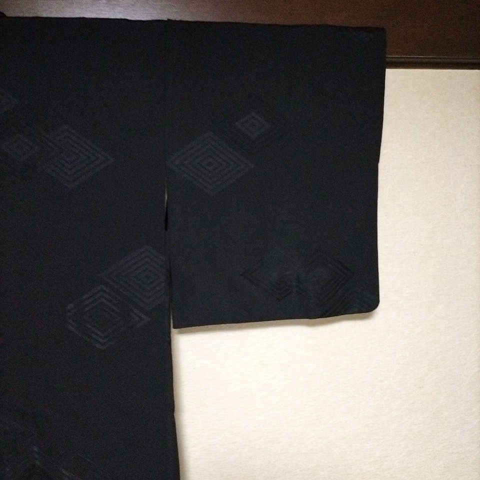 Boro Used Japanese Old Cloth Japan Black Background Haori For Women ...