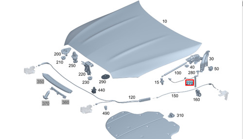 MERCEDES-BENZ C W206 Front Bonnet Hood Hinge Actuator A2069066800 | eBay