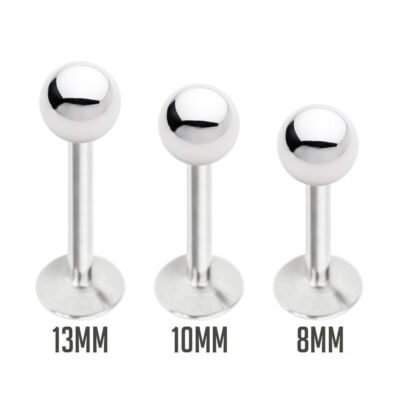 Labret Stud Flat Post 14G Body Jewelry Surgical Steel Chose Size Below ...