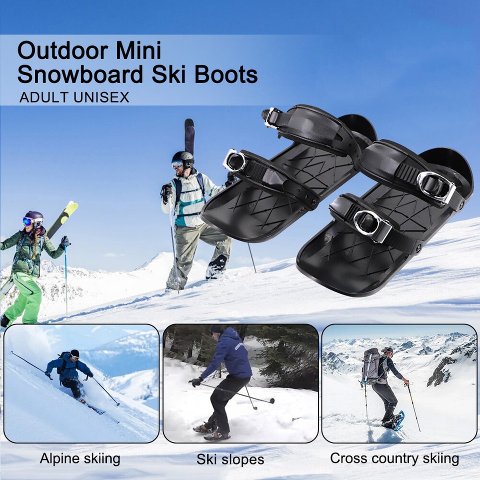 J# Mini Short Ski Skates Skis Boots Skiboards Adjuatable for Winter ...