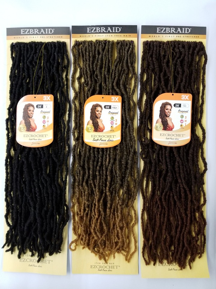 I&I Hair Innocence EZCROCHET 3X Faux Locs Crochet Braiding Hair Spectra ...