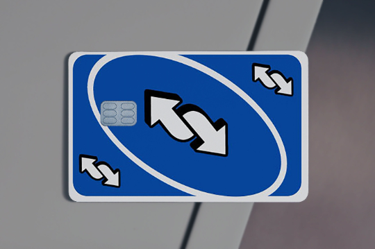 Uno Revers Blue Card | Uno | Credit Card Sticker | Credit Card Skin ...