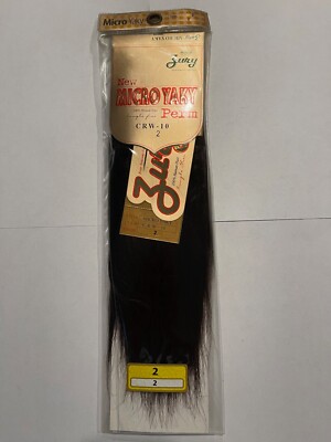 2PACKS Zury 100% Human Hair Weaving Micro Yaky Perm 10 inch color #2 | eBay