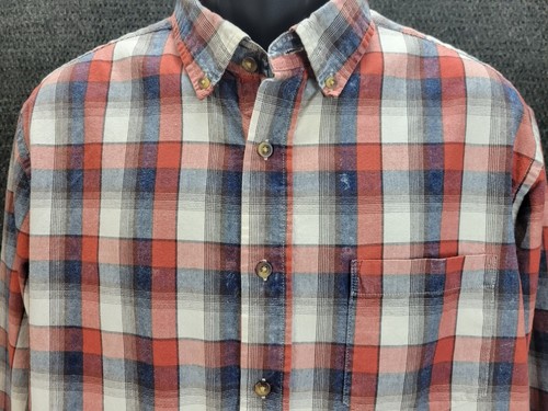 Faded Glory Men’s Red Plaid Flannel Long Sleeve Shirt Size XL | eBay