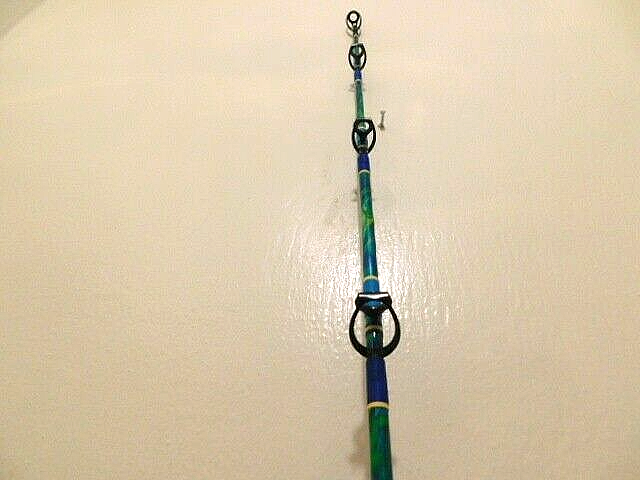 CUSTOM CONVENTIONAL ROD MAHI BLUE,GREEN,YELLOW MARBLE 8' 40-60 LB TURBO ...