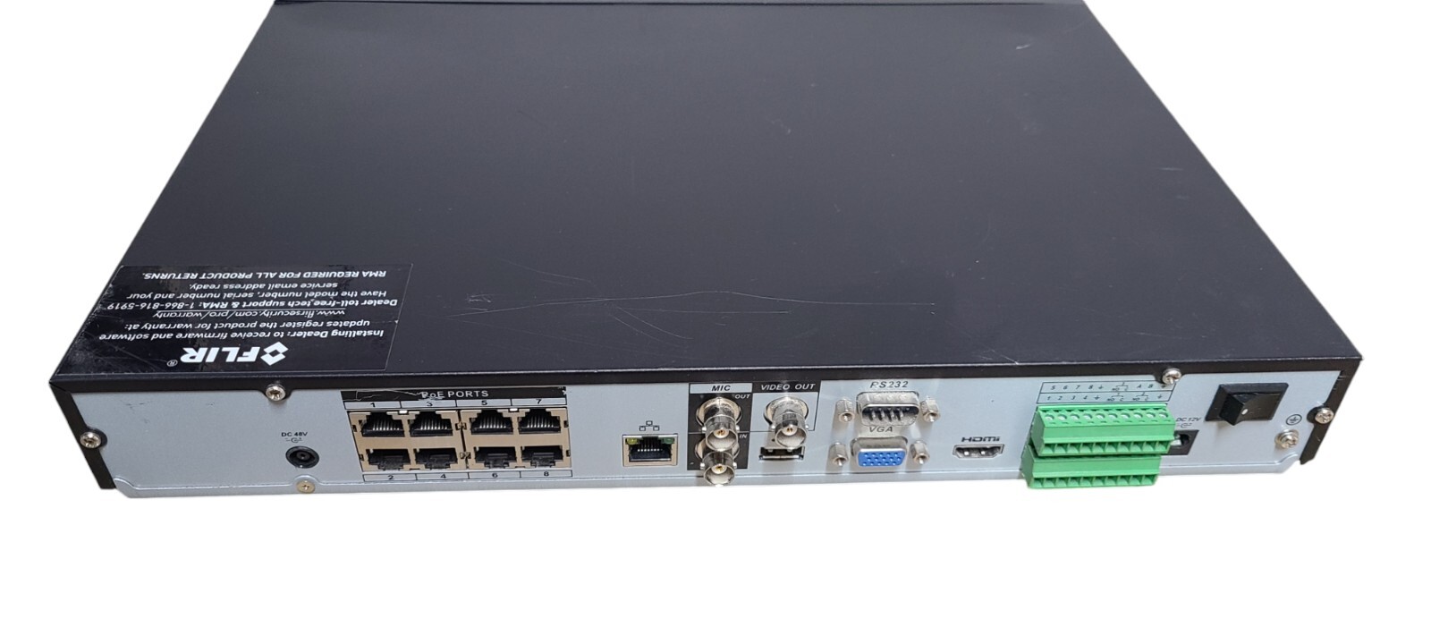 Flir DNR308P2P 8 Channel 2TB POE NVR Surveillance Security System | eBay