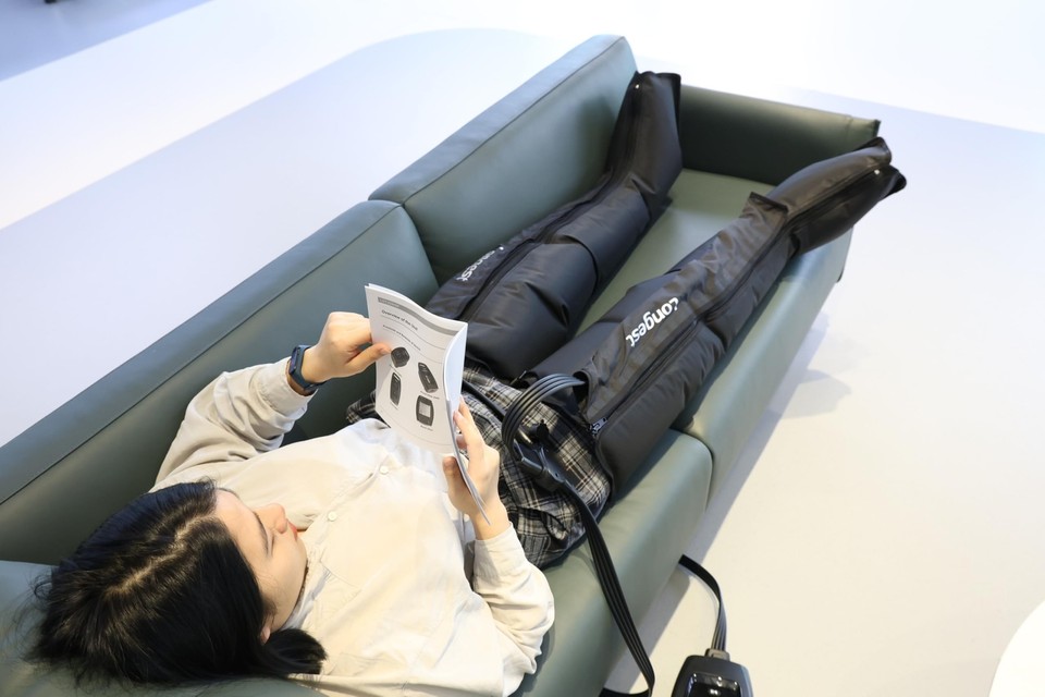 LONGEST Lymphedema Pumps Legs Air Compression Recovery Boots System ...