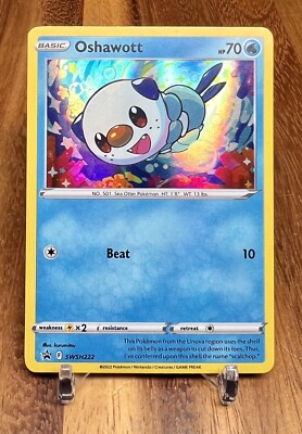 Oshawott SWSH222 Holo Black Star Promo Pokemon Card NM | eBay