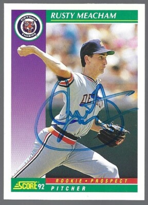 1992 Score Baseball #395 Rusty Meacham IP autograph signed card | eBay
