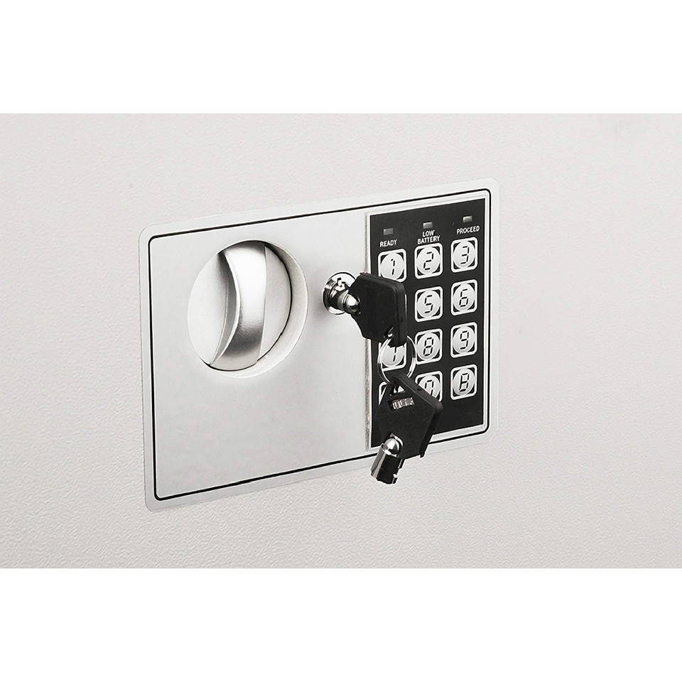 Digital Wall Safe – Flat, Electronic, Steel, Keypad, 2 Manual Override ...