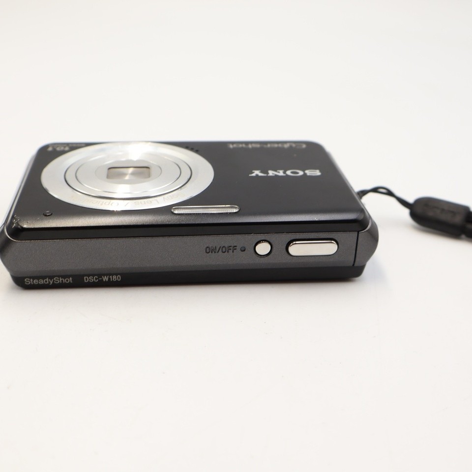 Sony Cyber-shot DSC-W180 10.1MP 3x Zoom Black Digital Camera w/Charger ...