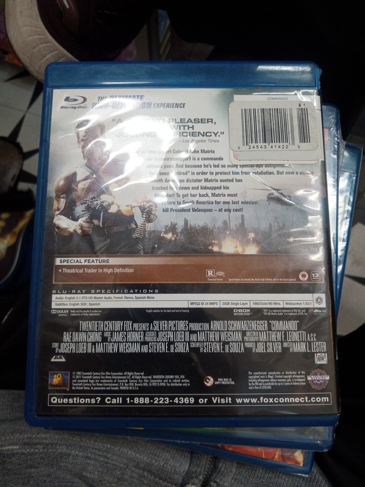Commando (Blu-ray, 1985) 24543414223| eBay