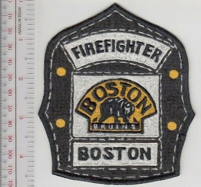 Boston Fire Department Firefighter FD Bruins Helmet Shield NO TARIFF | eBay